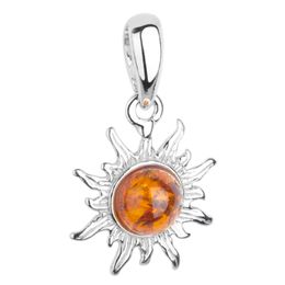 Kettenanh&auml;nger OSTSEE-SCHMUCK "OSTSEE-SCHMUCK Anh&auml;nger Sonne 14 mm Anh&auml;nger Sonne 14 mm", wei&szlig;, Schmuckanh&auml;nger, Damen, 24x14mm, Silber 925 (Sterlingsilber), 1,4 g, Kettenanh&auml;nger