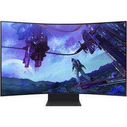 Samsung Curved-Gaming-Monitor "S55CG970NU", Energieeffizienz: G (A-G), schwarz, B:117,48cm H:70,48cm T:25,18cm, Monitore