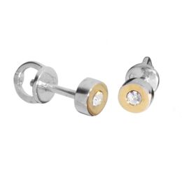 Paar Ohrstecker OSTSEE-SCHMUCK "OSTSEE-SCHMUCK Ohrstecker Sunny Exklusiv", gelb, Ohrringe, Damen, 5mm Durchmesser, Silber 925 (Sterlingsilber)