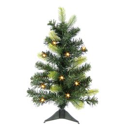 Künstlicher Weihnachtsbaum I.GE.A. "LED-Tannenbaum", grün, B:28cm H:60cm, Kunststoff, Weihnachtsbäume, Mini Christbaum Weichnadel Kunsttanne Dekobaum Weihnachtsdeko Tanne
