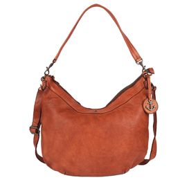 Hobo Harbour 2nd "Amar", Damen, Gr. B/H/T: 33cm x 33cm x 14cm, braun (cognac), Rindsleder, Taschen