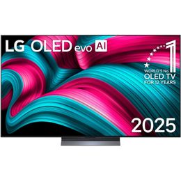 LG OLED-Fernseher "OLED65C5ELB", Energieeffizienz: F (A-G), grau (grau, schwarz), 65, Fernseher, Topseller