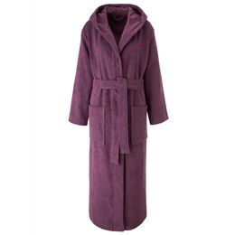 Unisex-Bademantel Kangaroos "Cassidy, für Damen & Herren, Standardlänge & Überlänge" Gr. M, mauve, L:132cm, Walkfrottee, Hausmäntel, mit Taschen, Männer und Frauen, Baumwolle, Reise, Hotel, Sauna, S-3XL