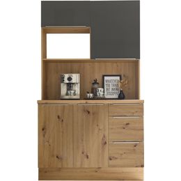 Buffet respekta "Safado aus der Serie Marleen", grau (front: grau matt, artisan eiche, korpus, arbeitsplatte: artisan eiche), B:120cm H:211cm T:60cm, Schränke, Breite 120 cm, mit Soft-Close, in exklusiver Konfiguration für OTTO
