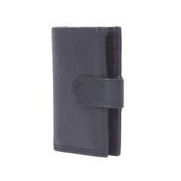 Mini Geldbörse MARGELISCH "noonyu leather-POPUP-01", schwarz, Leder, Kleinlederwaren, aus LWG zertifiziertem Leder