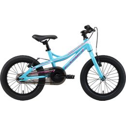 Kinderfahrrad Bikestar "Mountain" Gr. 25, blau (türkis, weiß), Fahrräder, Kinder, 25cm, 16 Zoll (40,64cm)