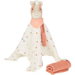 Schmusetuch Sterntaler "Träumli-Set Pferd Sunny", Baby, beige (ecru), Musselin, Polyester, Schnuffeltücher