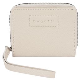 Geldbörse Bugatti "ELSA", weiß, Leder, leicht glänzend, unifarben, Kleinlederwaren, echt Leder