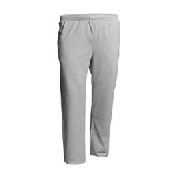 Sweathose Ahorn Sportswear, Herren, Gr. 7XL, EURO-Größen, grau, 70% Baumwolle, 30% Polyester, bestickt, meliert, lang, Hosen, in schlichtem Design