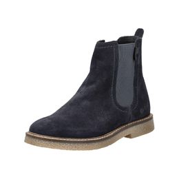 Stiefelette Kickers "Kickers Stiefelette Veloursleder/Textil", Damen, Gr. 37, blau (marine), Textil, Veloursleder, Schuhe