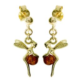 Paar Ohrh&auml;nger OSTSEE-SCHMUCK "OSTSEE-SCHMUCK Ohrh&auml;nger Elfe Ohrh&auml;nger Elfe", gelb, Ohrringe, Damen, 28 x 7mm, Gelbgold 333