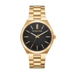 Quarzuhr Michael Kors "LENNOX", gelbgoldfarben, Armbanduhren, Herren, Armbanduhr, Herrenuhr, Edelstahlarmband, analog