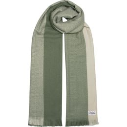 Strickschal Chillouts "Gaia Scarf", Damen, grün (olive), Obermaterial: 100% Polyester, colorblocking, Modetücher, tragbar als Schal oder Stola, Größe: 180 x 70 cm