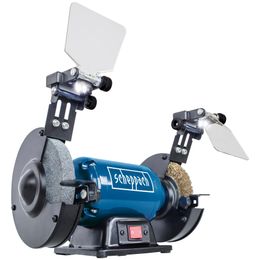 Doppelschleifer Scheppach "SM150LB", blau (blau, schwarz), B:19cm H:20cm L:34,5cm, Schleifmaschinen