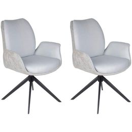 Esszimmerstuhl Home Affaire "Sorrento", grau, schwarz, B:62cm H:89cm T:63cm, Stühle, Drehstuhl Sorrento