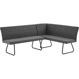 Eckbank OTTO HOME "Blee", anthrazit, H:87cm T:160cm, FSC-zertifizierter Holzwerkstoff, Sitzbänke, pflegeleichter Strukturstoff, komfortable Polsterung, Metallgestell
