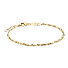 Armband Thomas Sabo "Singapur-Armband, A2208-001-21-L19v, A2208-413-39-L19v" Gr. 19, gold (gelbgoldfarben), Armbänder, Damen, 19, Silber 925 (recycelt)