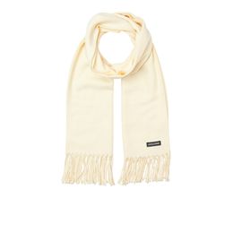 Jack & Jones Strickschal JACK & JONES "JACSOLID WOVEN SCARF NOOS", Herren, antique weiß, Strick, Kunstfaser, unifarben, Modetücher