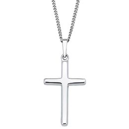 Kette mit Anhänger Amor "Kreuz, 9070435", silber (silberfarben), Halsketten, Damen, Silber 925 (Sterlingsilber), L: 45, Made in Germany