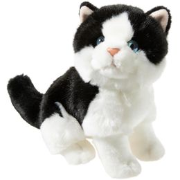 Kuscheltier Heunec "Misanimo, Kätzchen, 18 cm", schwarz (schwarz, weiß), Plüschfiguren, KinderH:18cm, Polyester, H:18cm