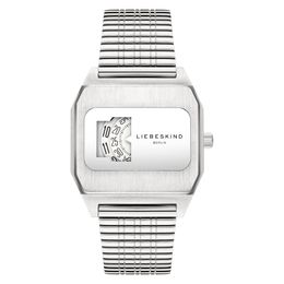 Quarzuhr Liebeskind Berlin "Vinyl Vision", silberfarben, Armbanduhren, Damen, Armbanduhr, Damenuhr, Edelstahlarmband, analog