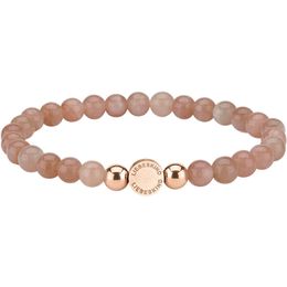 Armband Liebeskind Berlin "Schmuck Geschenk Armkette Zugarmband", rosa (roségoldfarben, rosa, rosa), Armbänder, Damen, 17cm, Edelstahl Polyurethan, Edelstahl, Polyurethan, mit Edelsteinen