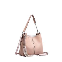 Schultertasche "Reala", Damen, Gr. B/H/T: 34cm x 31cm x 12cm onesize, rosa, Lederimitat, Collezione Alessandro, Taschen, maritimer Look in Perfektion