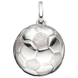 Kettenanh&auml;nger Jobo "Anh&auml;nger Fu&szlig;ball", silber (silber 925), Schmuckanh&auml;nger, Damen, Silber 925 (Sterlingsilber), Kettenanh&auml;nger, 925 Silber