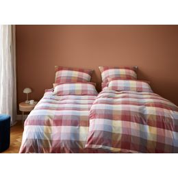 Bettwäsche Elegante "Hamilton", rouge, B/L: 135cm x 200cm, 1 Stk., 1 Stk., Flanell, B/L: 80cm x 80cm, 2 Stk., Flanell, Obermaterial: 100% Baumwolle, Bettwäsche, angenehmes Hautgefühl