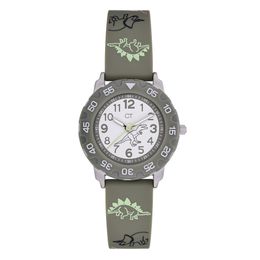 Quarzuhr Cool Time, khaki, Armbanduhren, Kinder, Armbanduhr, Silikonarmband, Kinderuhr, Junge, analog