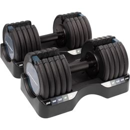 Pro-Form Hantel-Set PRO FORM "ProForm Hanteln mit einstellbarer Last (2 x 20 kg)", schwarz, Hanteln, 40 kg, Kunststoff, Stahl