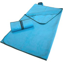 Sporthandtuch Dyckhoff "Mikrofaser Sporttuch", blau (karibik), B:60cm L:120cm, Microfaser, Obermaterial: 90% Polyester, 10% Polyamid, Handtücher, auch als 2er Set erhätlich