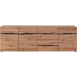 TV-Board Innostyle "TV-Board Memphis, 230x76x44cm (B/H/T)", braun (artisan eiche), B:230cm H:76cm T:44cm, Holzwerkstoff, MDF, Sideboards, 3 türige, 4 Schubladen, 5 Böden