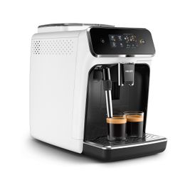 Philips Kaffeevollautomat "2200 Serie EP2220/10 Pannarello", schwarz-weiß (weiß, schwarz), B:24,7cm H:36,6cm T:43,4cm, Kaffeevollautomaten, für 2 Kaffeespezialitäten und anpassbarer Aromastärke, mattschwarz