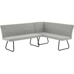 Eckbank OTTO HOME "Blee", grau, H:87cm T:160cm, FSC-zertifizierter Holzwerkstoff, Sitzbänke, pflegeleichter Strukturstoff, komfortable Polsterung, Metallgestell
