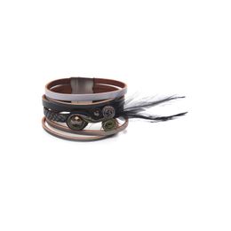 Armband "India", Damen, Gr. Leder, schwarz, Collezione Alessandro, Armb&auml;nder Armband