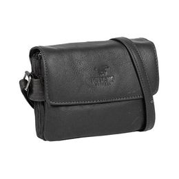 Schultertasche Mustang "Catania", Damen, Gr. B/H/T: 18cm x 15cm x 4cm, schwarz, Leder, Taschen