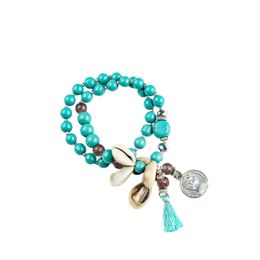 Armband "Bangalore", Damen, Gr. Glas, blau (t&uuml;rkis), Collezione Alessandro, Armb&auml;nder Armband