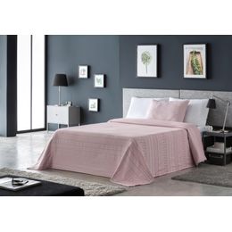 Tagesdecke Home Affaire "Toscana", rosa (rosé), B:140cm L:210cm, Mischgewebe, Tagesdecken, Tagesdecke in verschiedenen Größen, für Kinder und Erwachsene