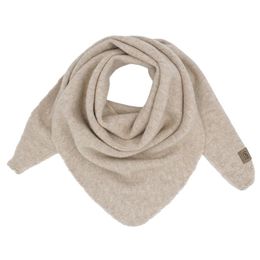 Dreieckstuch CAPO, Damen, beige, Strick, Baumwolle, meliert, Modetücher, dezente Melange-Optik, weich, wärmend