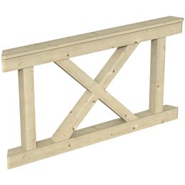 Skan Holz Br&uuml;stungsgel&auml;nder SKANHOLZ "Andreaskreuz", beige (natur), H:84cm L:150cm, Gel&auml;nder