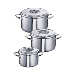 Schulte Ufer Topf-Set SCHULTE-UFER "Romana", silber (silberfarben), Töpfe, Induktion