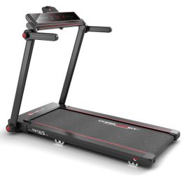 Laufband Christopeit Sport "TM 750 S (mit/ohne Pulsgurt)" Gr. 1, schwarz (schwarz, rot), Laufbänder, ohne Pulsgurt, bis max. 16 km/h, klappbar, B:81cm H:124cm L:143cm