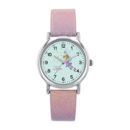 Quarzuhr Prinzessin Lillifee, rosa, hellgrün, Armbanduhren, Kinder, Armbanduhr, Kinderuhr, Mädchen, analog