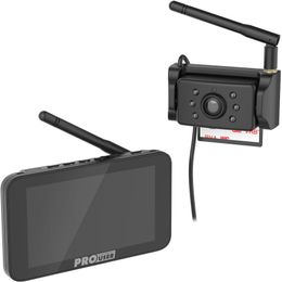 Pro User Rückfahrkamera PROUSER "Rückfahr-Kamerasystem kabellos 5" Monitor", schwarz, B:8cm H:14cm T:2,5cm, Kunststoff, Camcorder