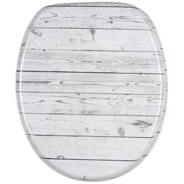 WC-Sitz Sanilo "Timber", grau, B:37,7cm L:47cm, MDF - Mitteldichte Holzfaserplatte, WC-Sitze, mit Absenkautomatik