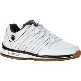 Sneaker K-Swiss "Rinzler", Gr. 42, schwarz-weiß (weiß, schwarz), Leder, Schuhe