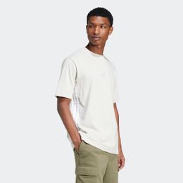 T-Shirt adidas Sportswear "M 3S SJ T", Herren, Gr. M, grau (wonder aluminium, weiß), Obermaterial: 100% Baumwolle, normal, Rundhals, Shirts