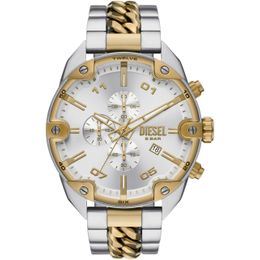 Chronograph Diesel, gold (silberfarben, goldfarben, silberfarben), Armbanduhren, Herren, Quarzuhr, Armbanduhr, Herrenuhr, Stoppfunktion, Edelstahlarmband