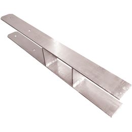 H-Pfostenanker Karibu, silber (silberfarben), B/H/T: 60cm, Stahl, Bodenanker